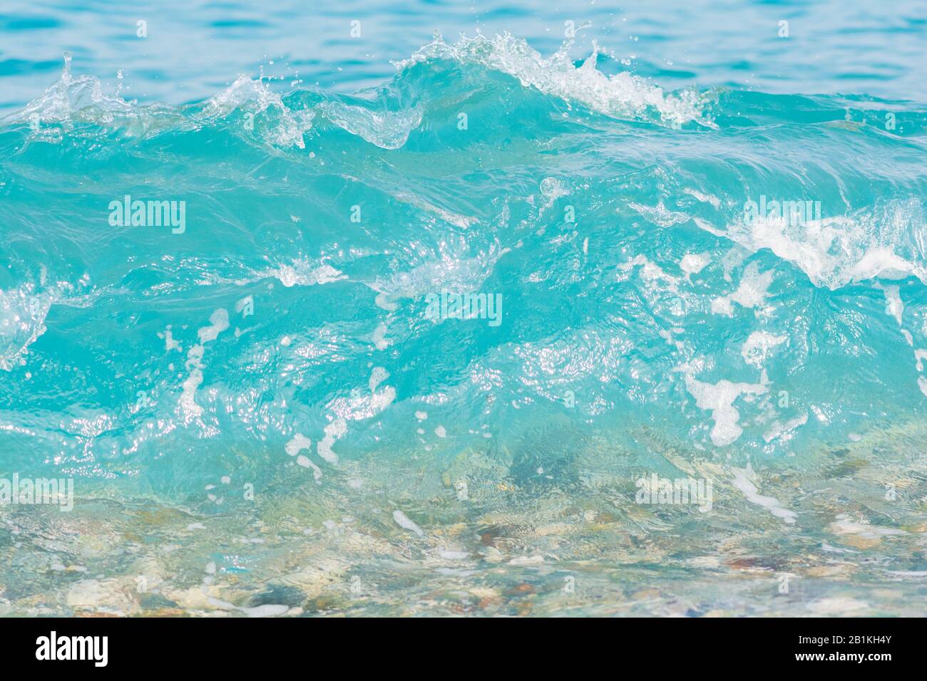 Blue sea wave crashing. Nature background. Travel concept Stock Photo ...