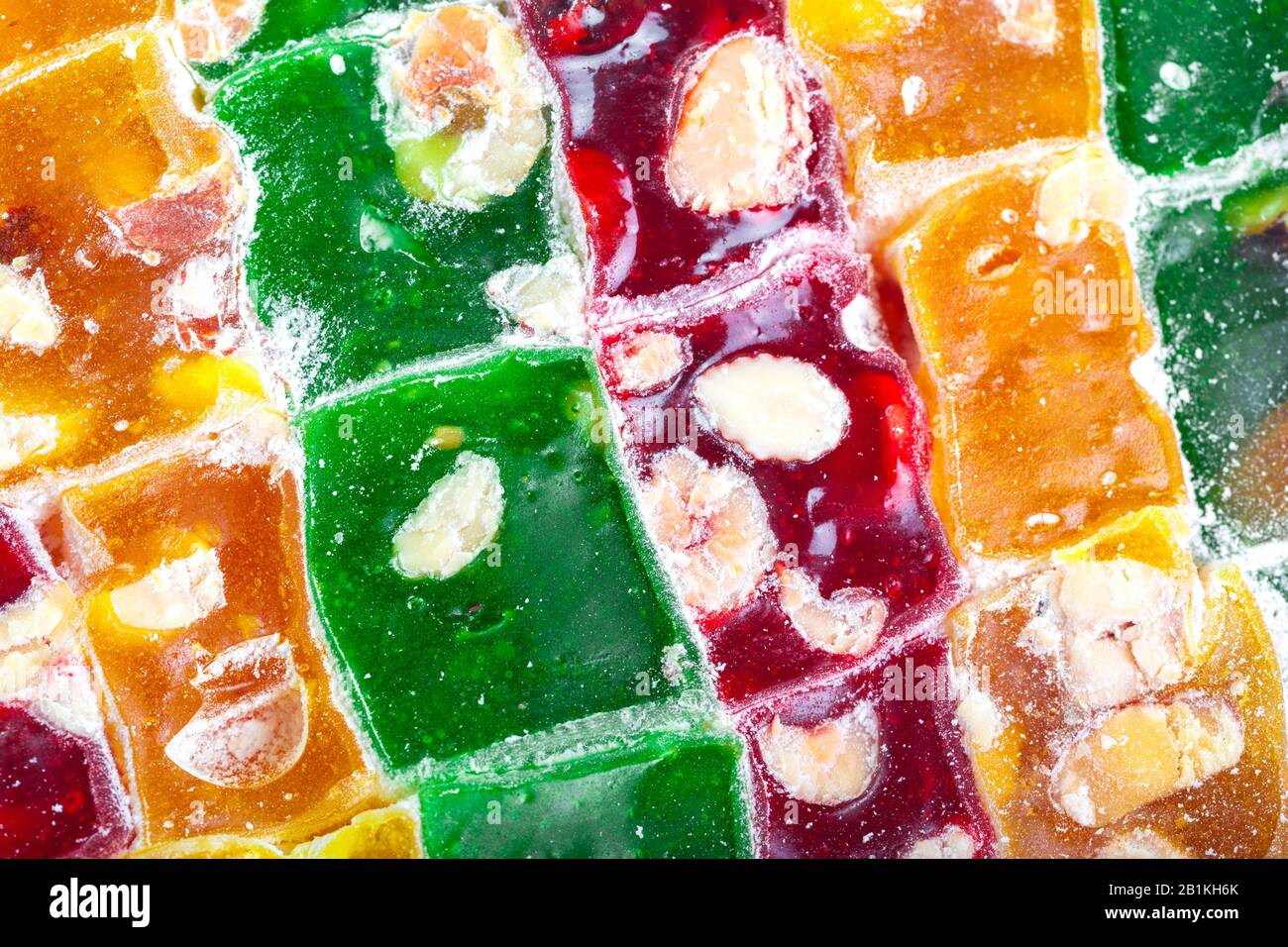 Assorted traditional turkish delight. close up. creative photo Stock ...