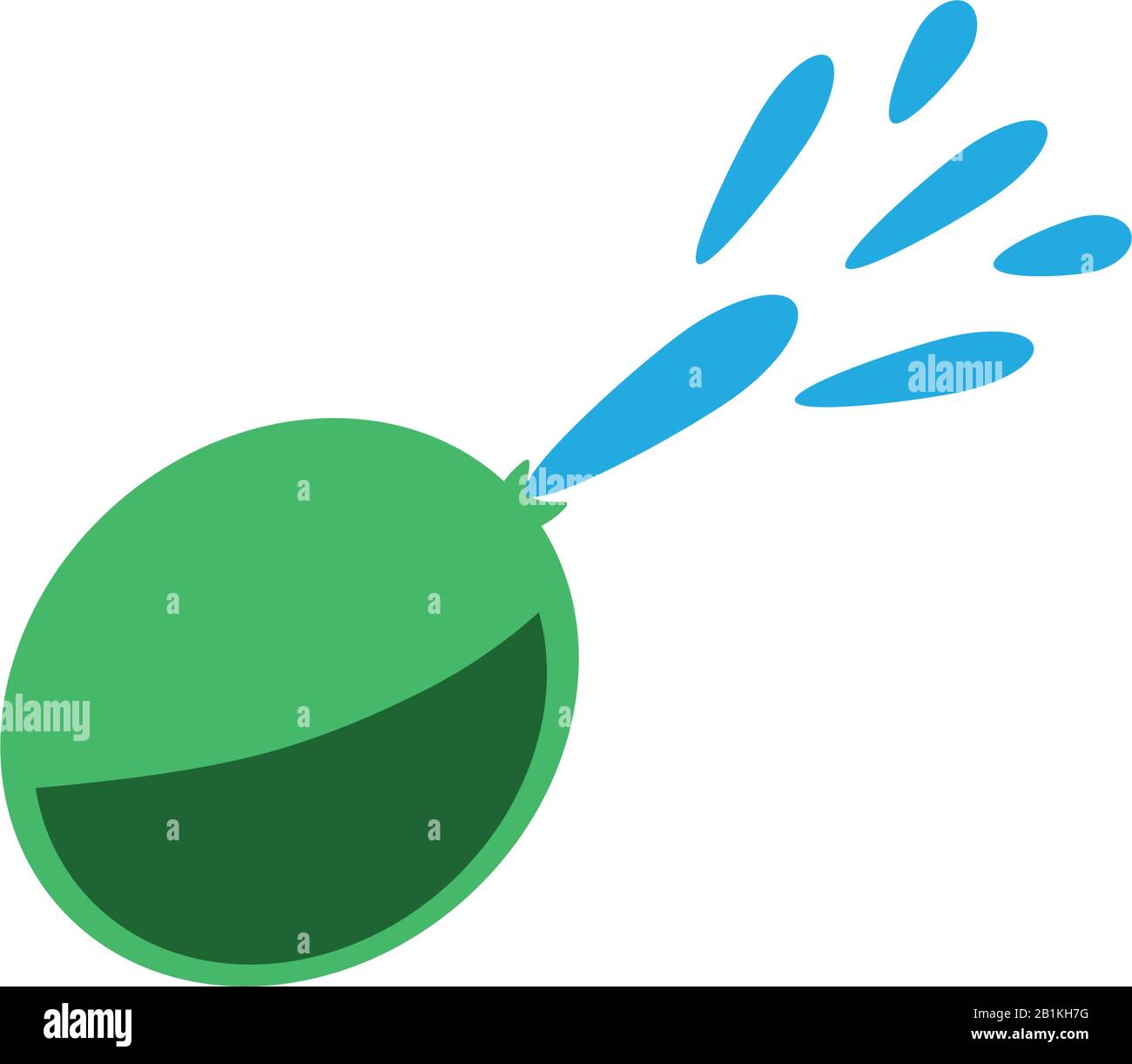 water balloon over white background, flat style icon, vector ...