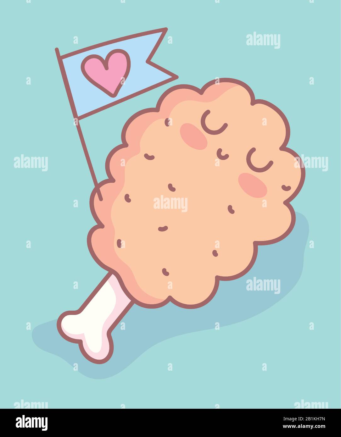 roast chicken leg character menu restaurant cartoon food cute vector ...