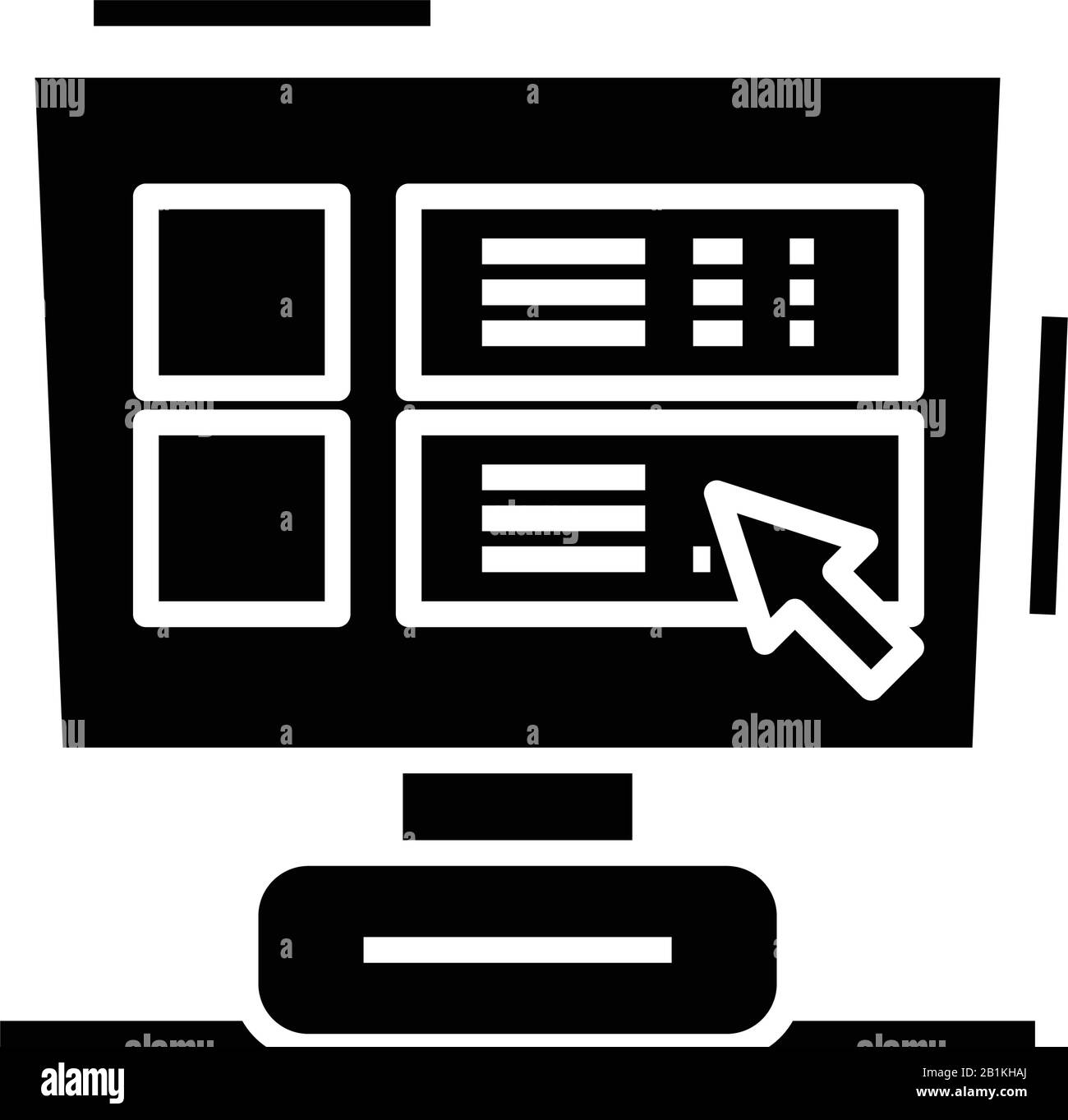Choosing setting black icon, concept illustration, vector flat symbol ...