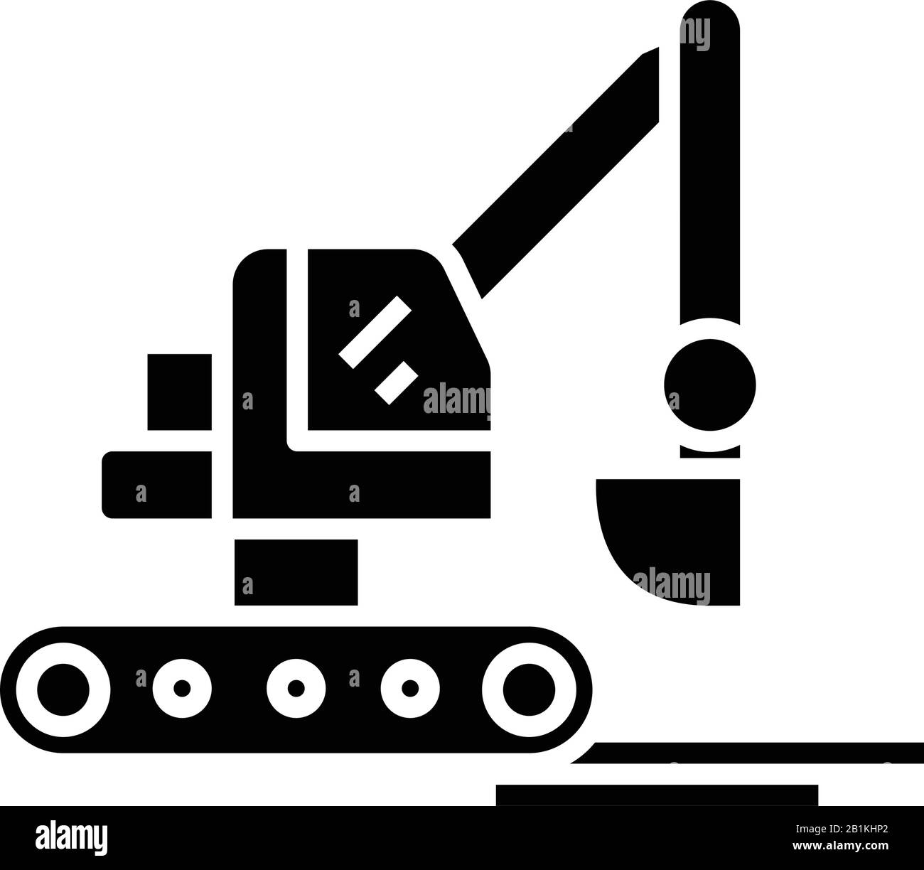 Building technic black icon, concept illustration, vector flat symbol ...