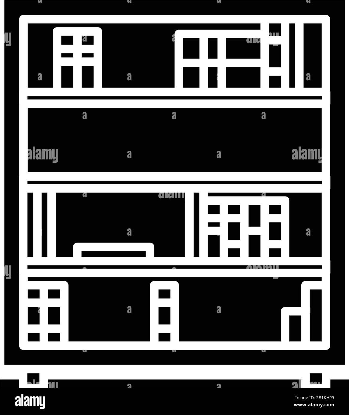 Class books black icon, concept illustration, vector flat symbol, glyph ...