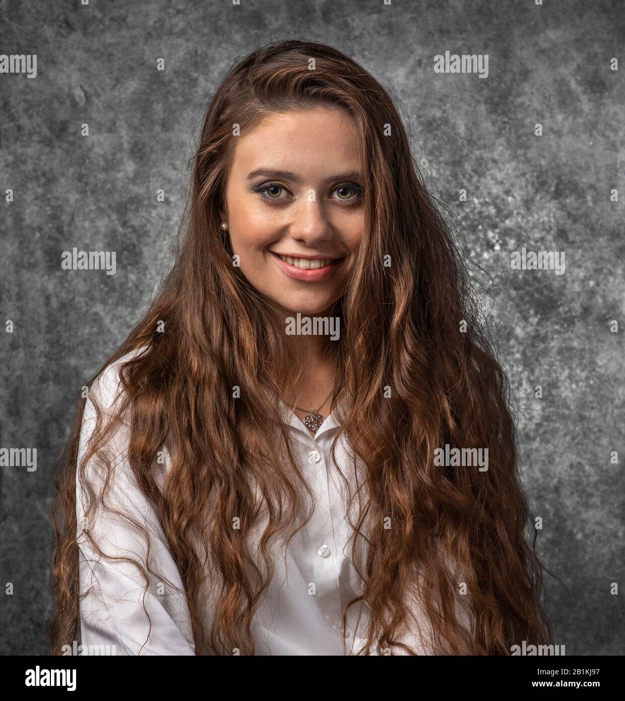 Katrina, a new face in the UK modeling world Stock Photo - Alamy