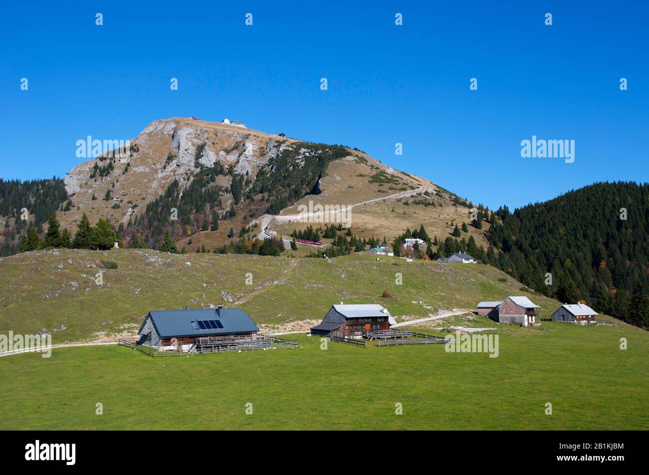 Schafbergalm, Schafberg rack railway, St.Wolfgang, Salzkammergut, Upper ...