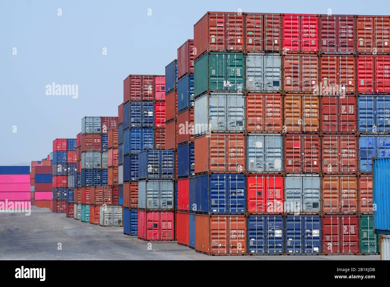 Container stack for packing goods For morning import and export Stock ...