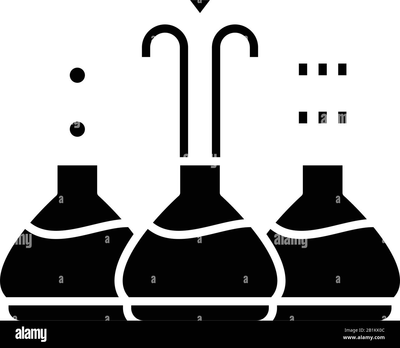 Chemistry industry black icon, concept illustration, vector flat symbol ...