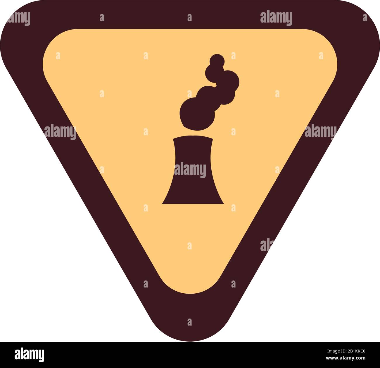 pollution warning sign, radioactive contamination vector illustration ...