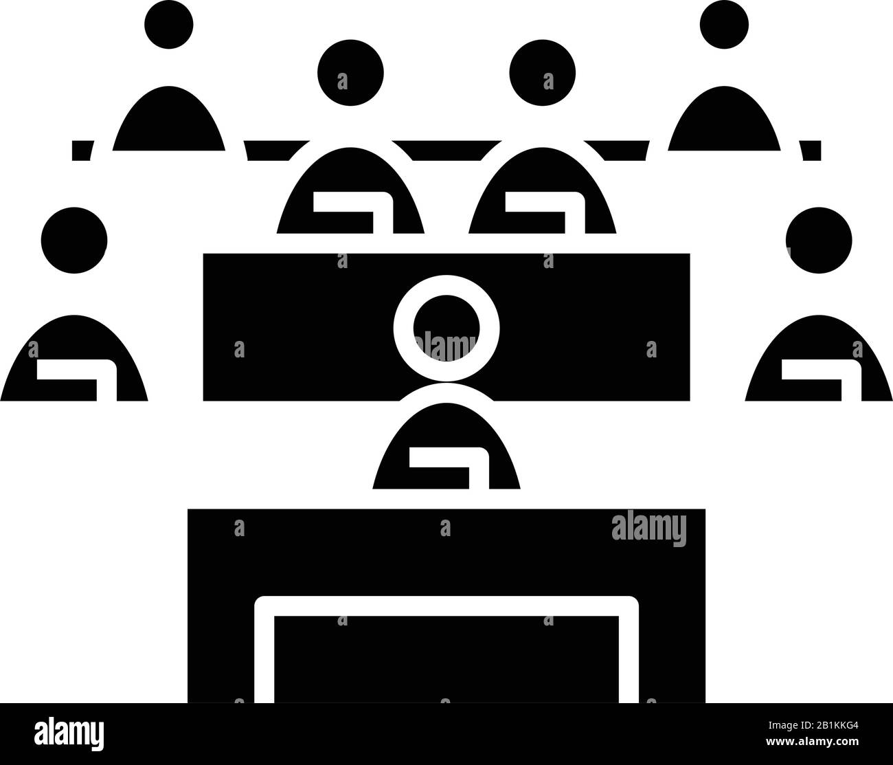 Business class black icon, concept illustration, vector flat symbol ...