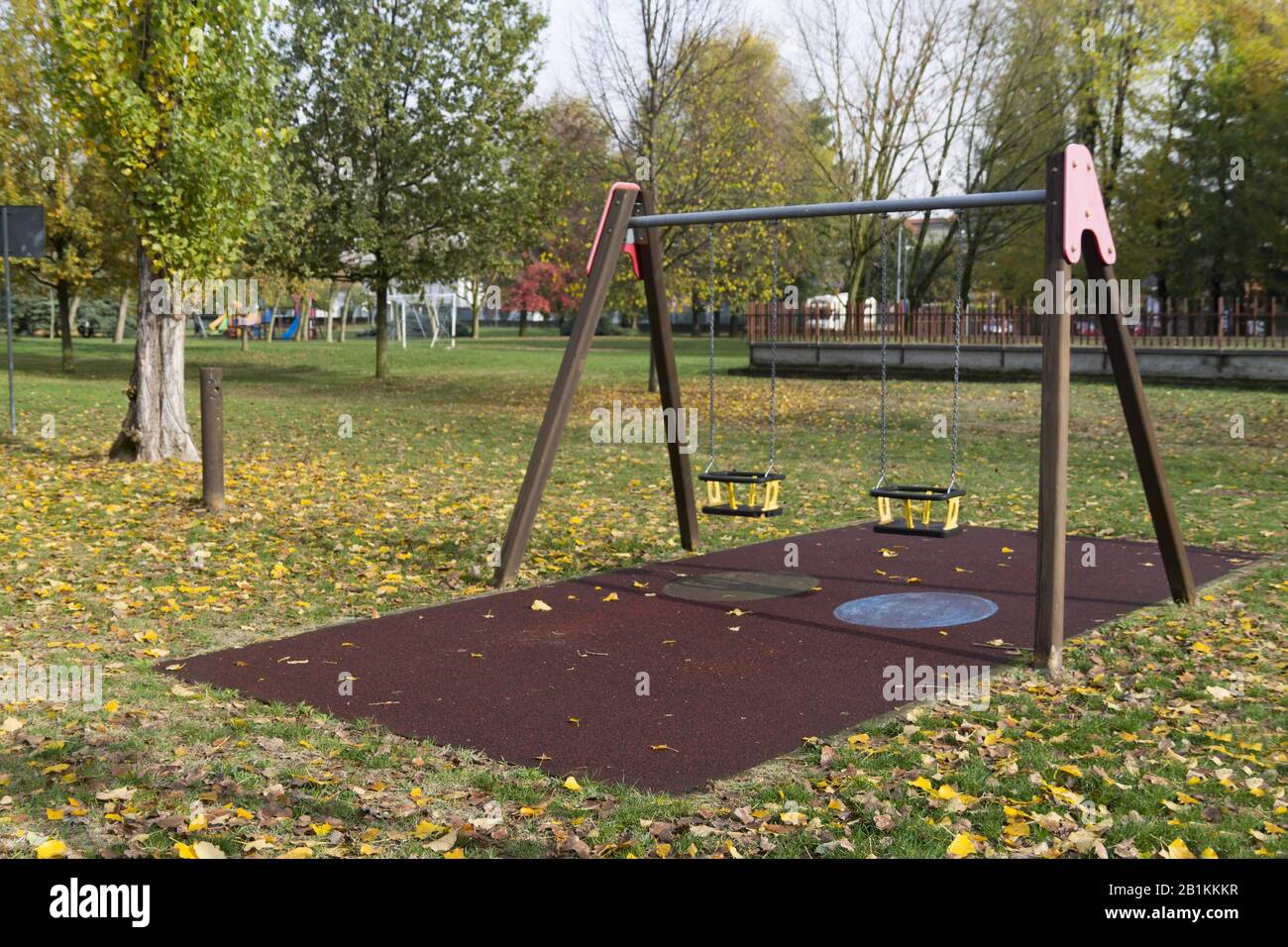Park playground swing slide hi-res stock photography and images - Alamy