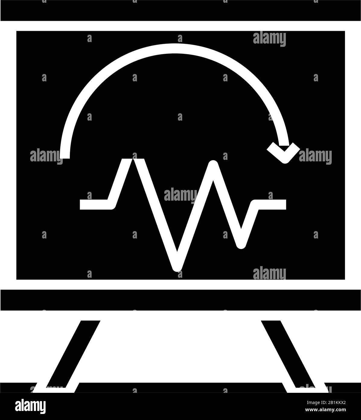Chart visualisation black icon, concept illustration, vector flat symbol, glyph sign Stock ...