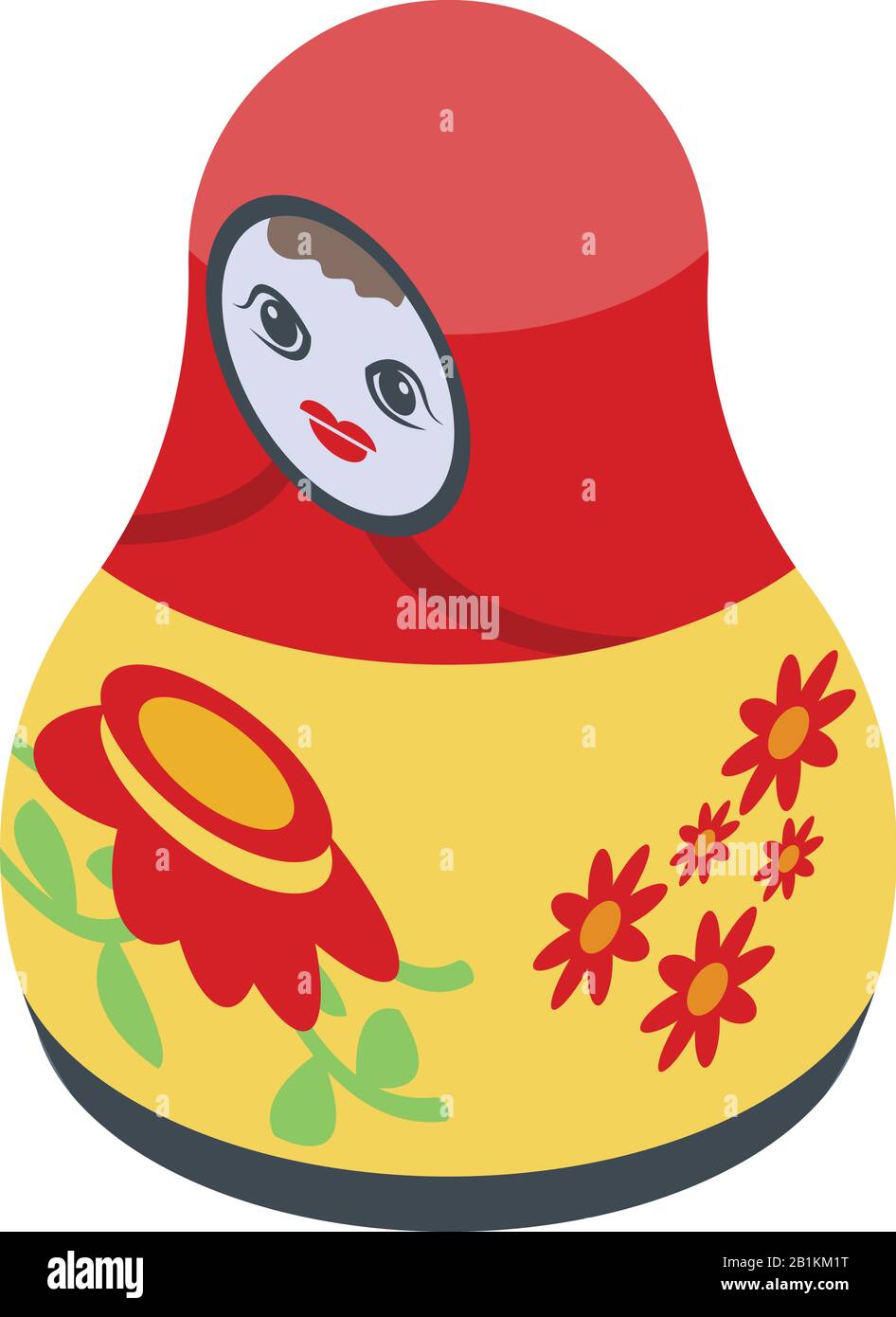 Traditional nesting doll icon, isometric style Stock Vector Image & Art ...