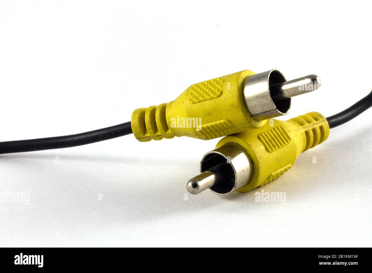 yellow rca plug Stock Photo - Alamy
