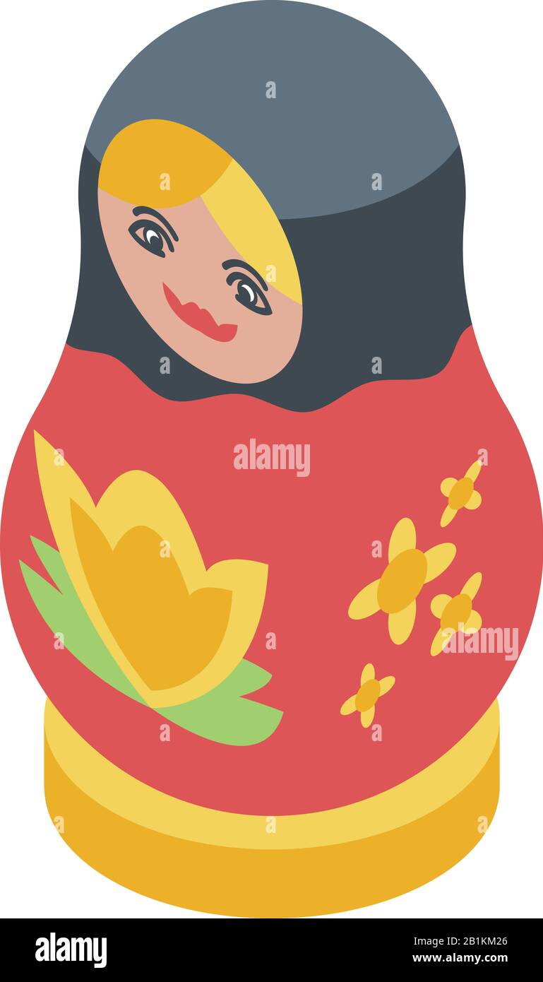 Matryoshka icon, isometric style Stock Vector Image & Art - Alamy