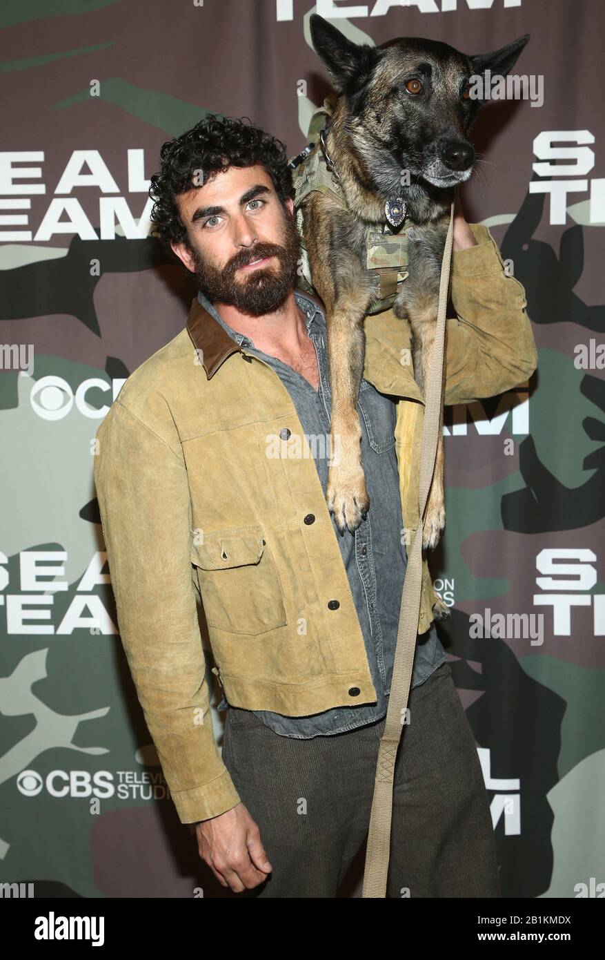 25 February 2020 - Hollywood, California - Justin Melnick and Dita. SEAL Team' TV show premiere ...