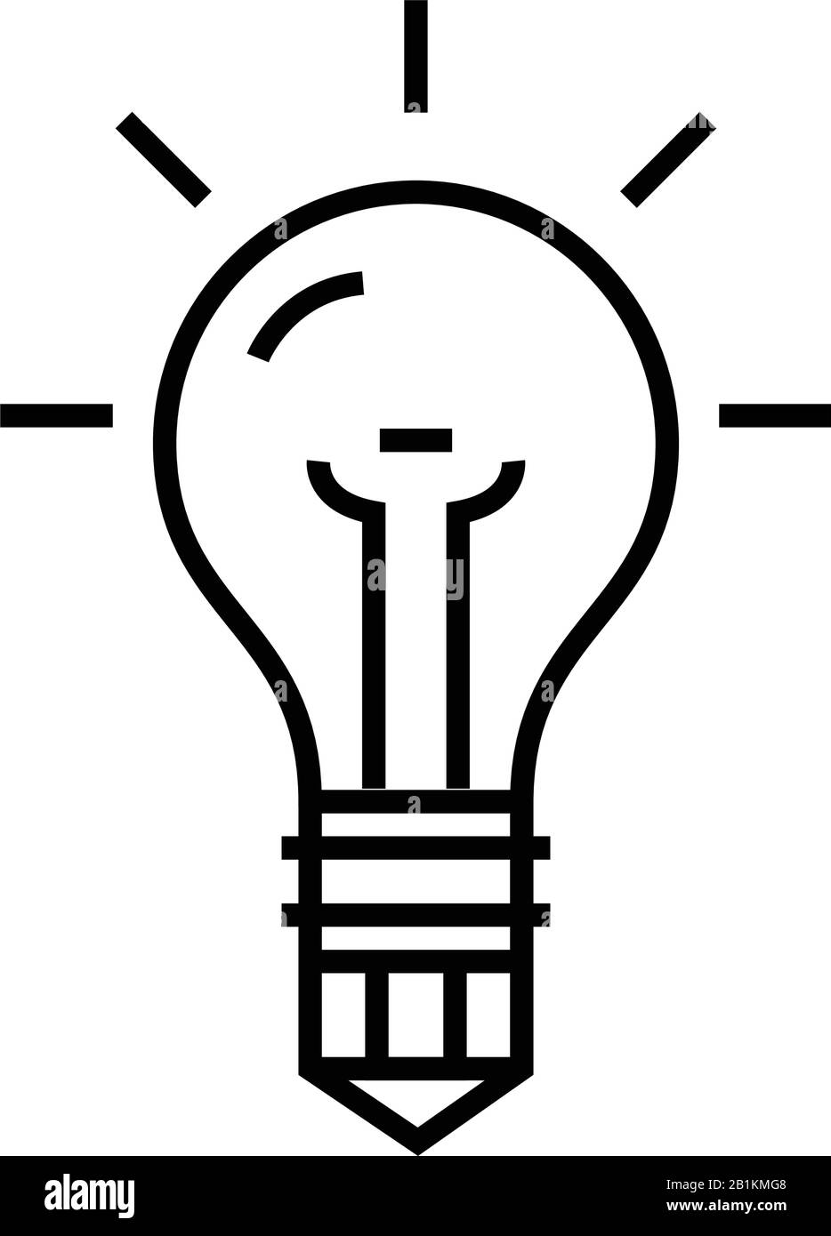 Idea line icon, concept sign, outline vector illustration, linear ...