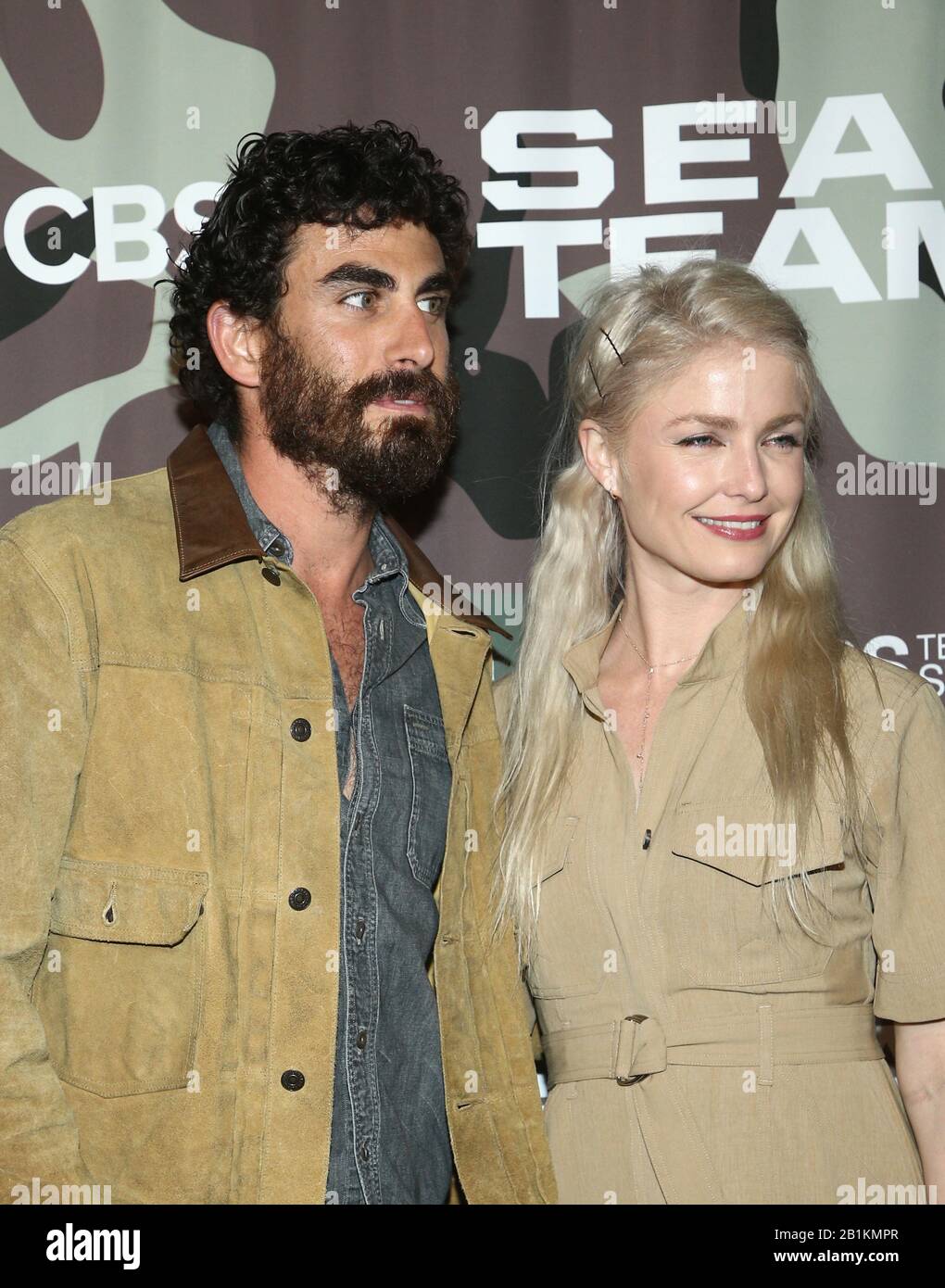 25 February 2020 - Hollywood, California - Justin Melnick and Dita. SEAL Team' TV show premiere ...