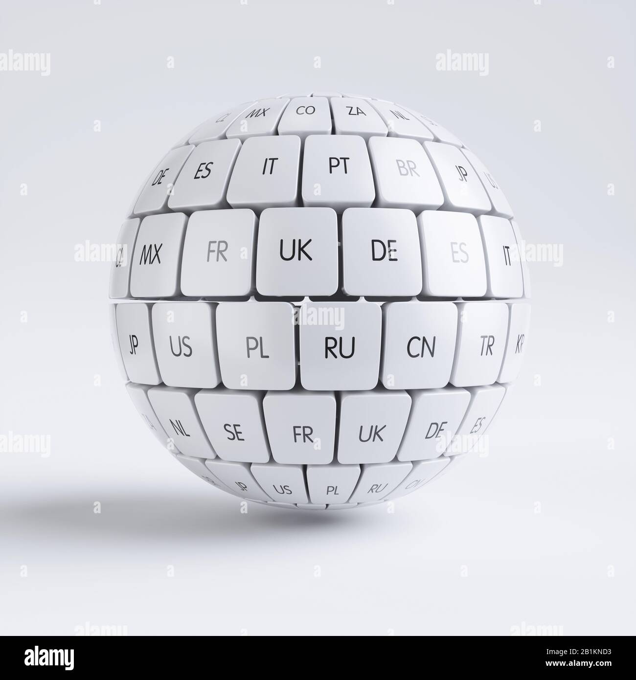 3d render of global internet translate different languages and ...