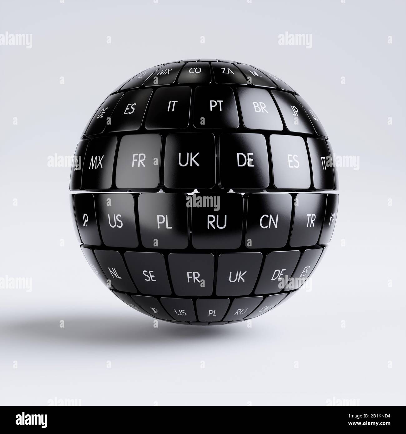 3d render of global internet translate different languages and ...