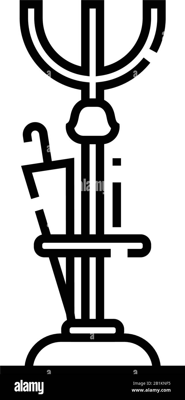 Hallway furniture line icon, concept sign, outline vector illustration ...