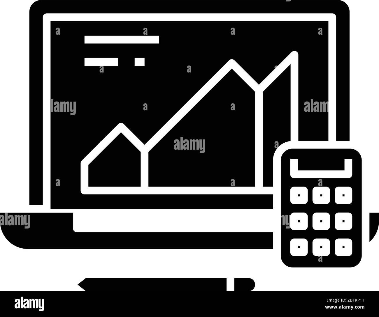 Calculating supplies black icon, concept illustration, vector flat symbol, glyph sign Stock ...