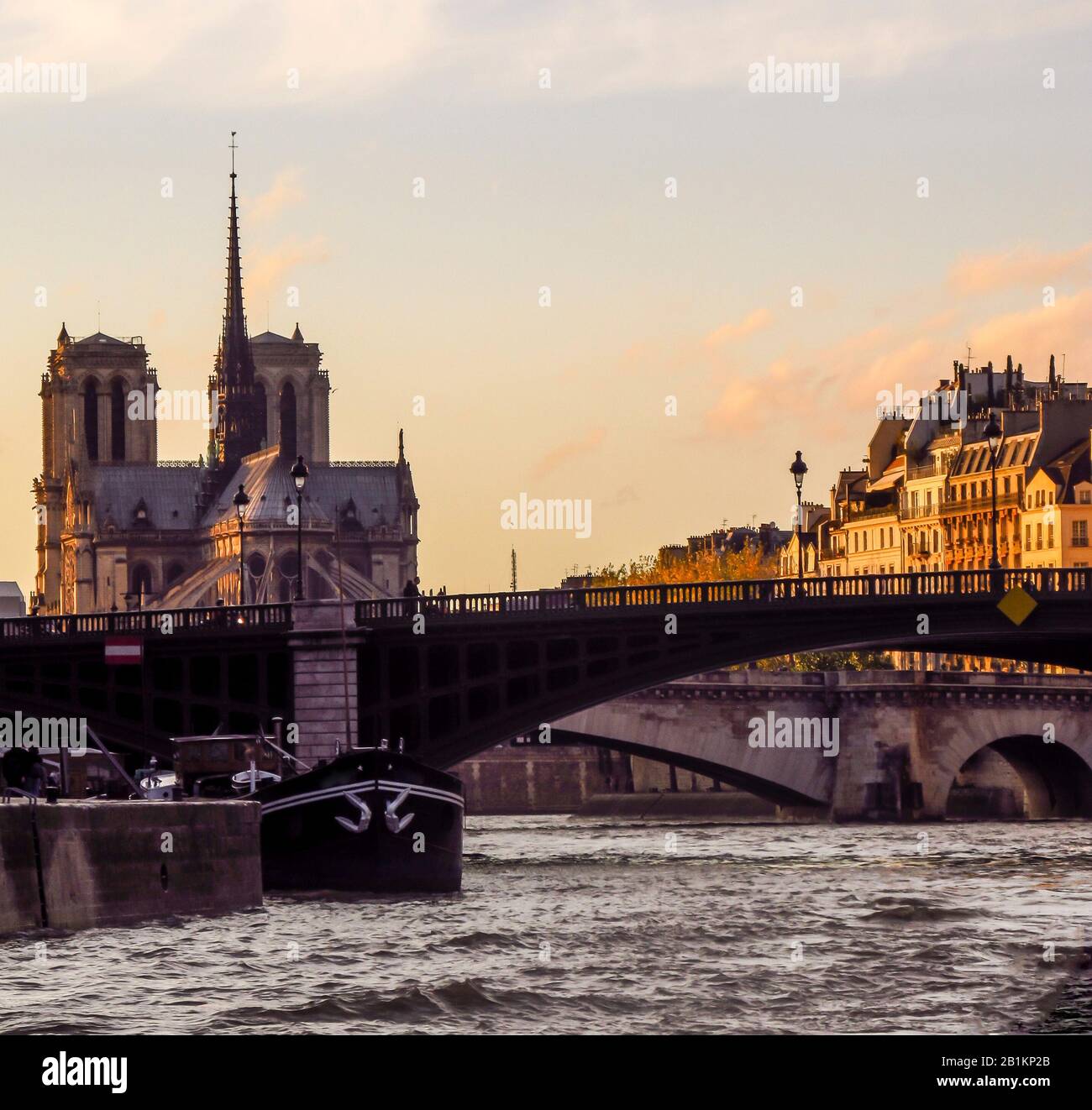 Bridge notre dame cathedral towers hi-res stock photography and images ...