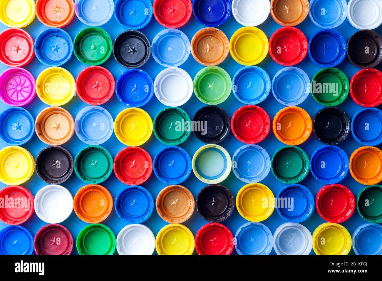 Texture of colored plastic caps. View from above Stock Photo - Alamy