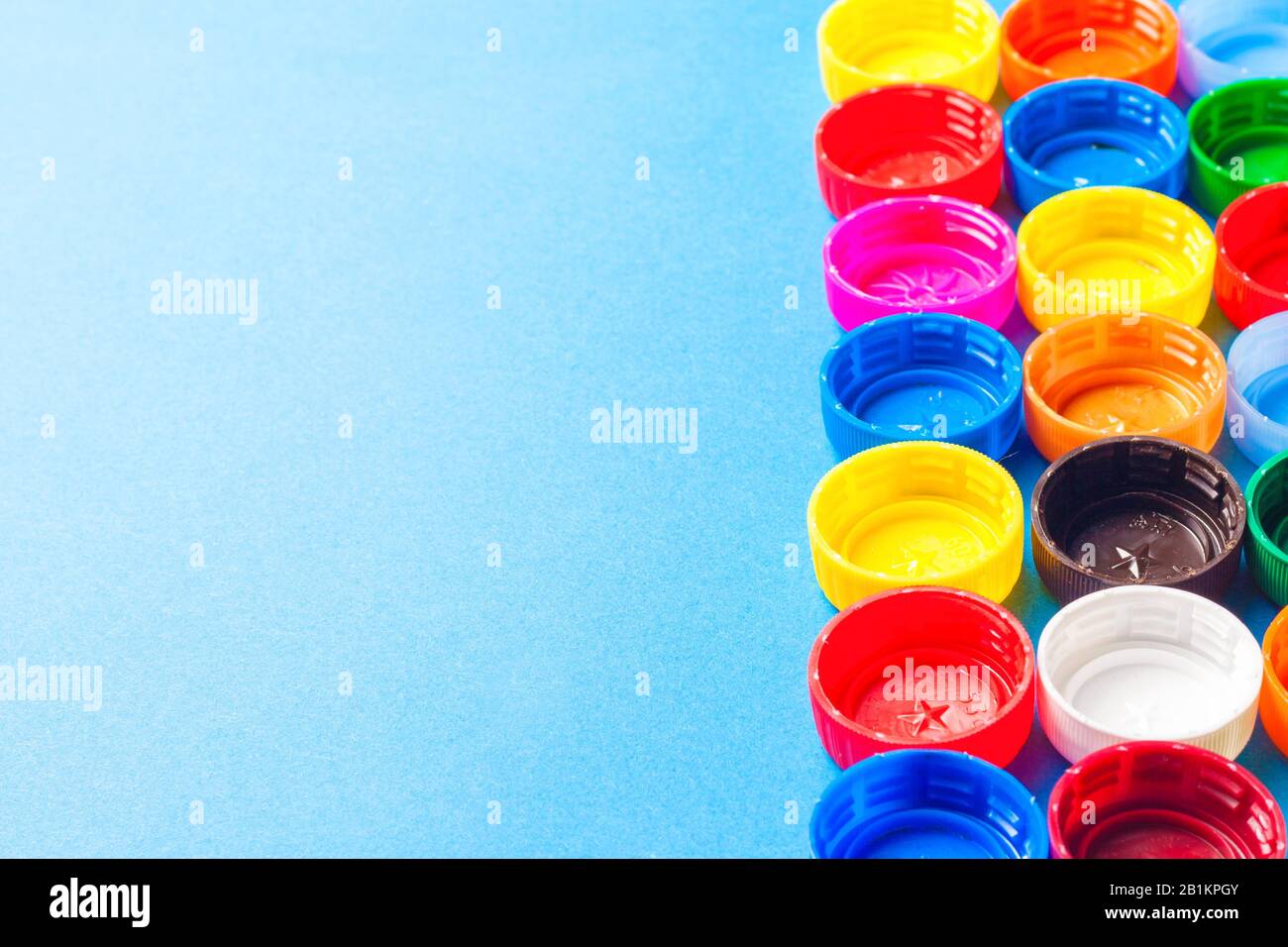 Texture of colored plastic caps. View from above Stock Photo - Alamy