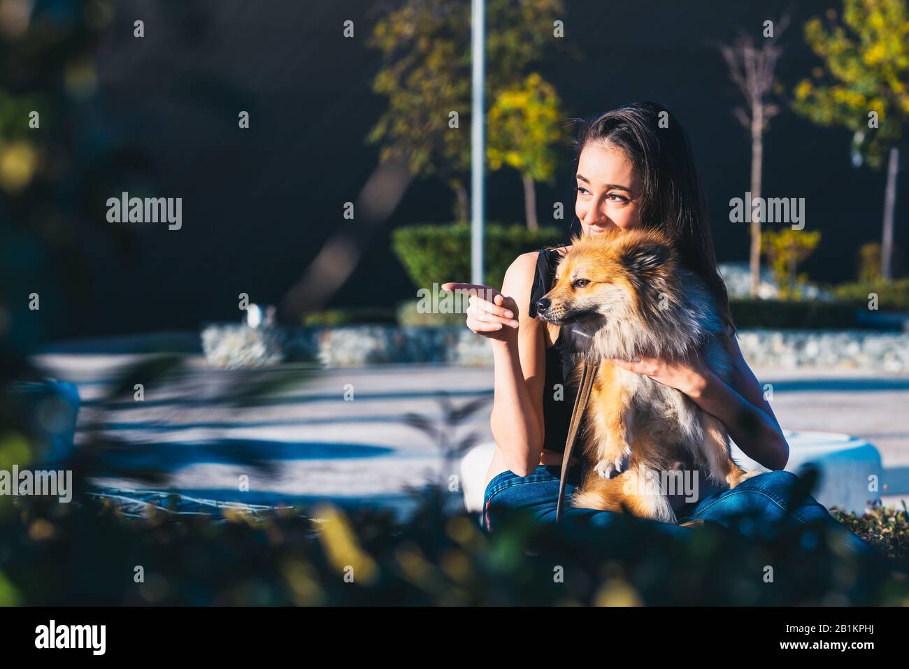 Hand pointing at the animal hi-res stock photography and images - Alamy