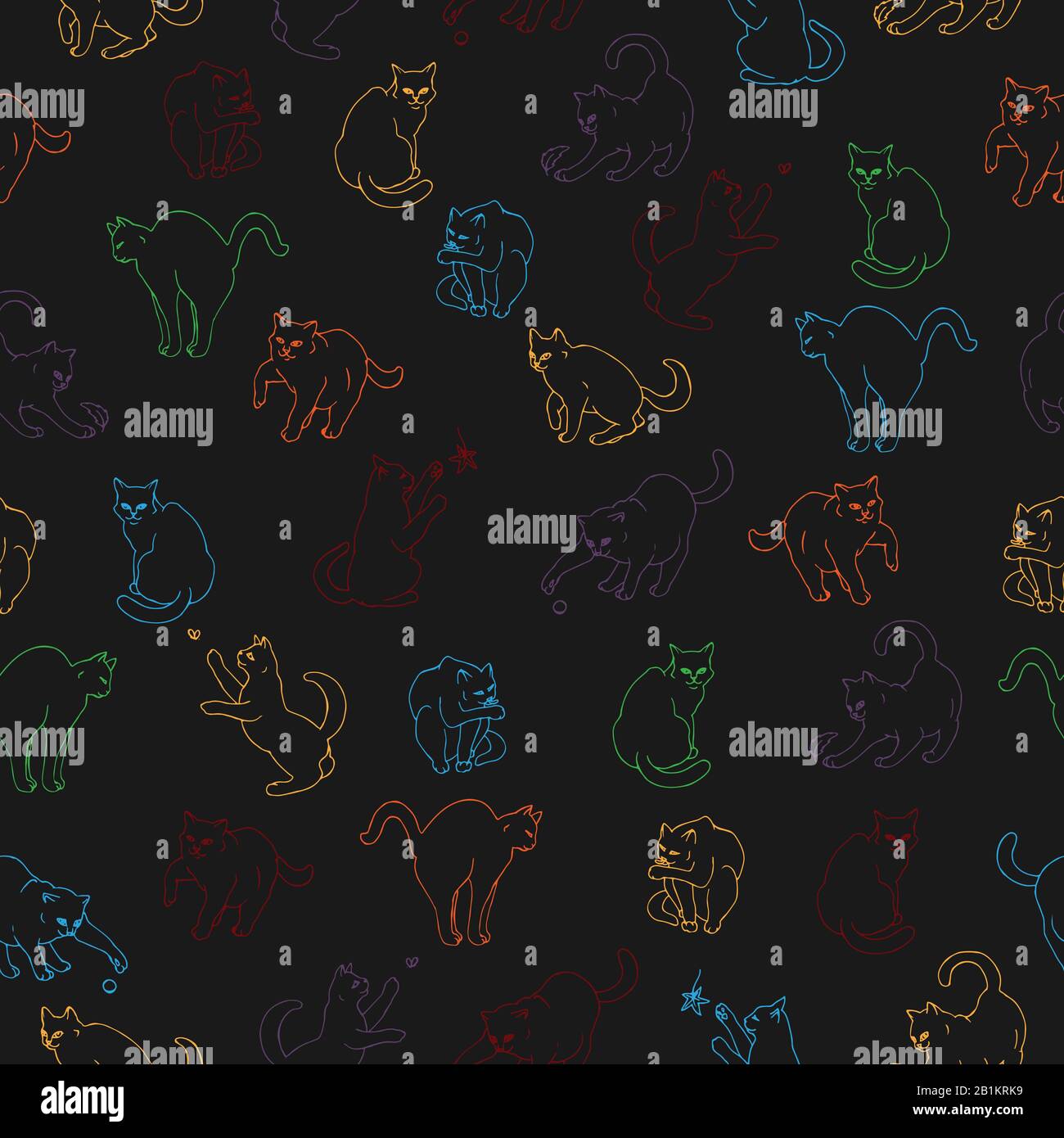 Seamless Pattern Tumblr Cat