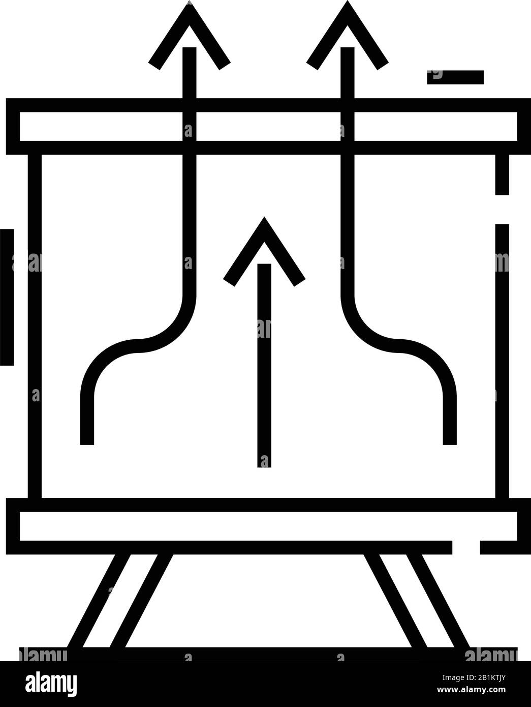 Increasing Data Line Icon Concept Sign Outline Vector Illustration Linear Symbol Stock Vector