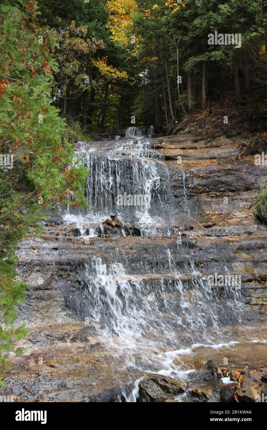 Alger Falls, Alger County Michigan Stock Photo - Alamy
