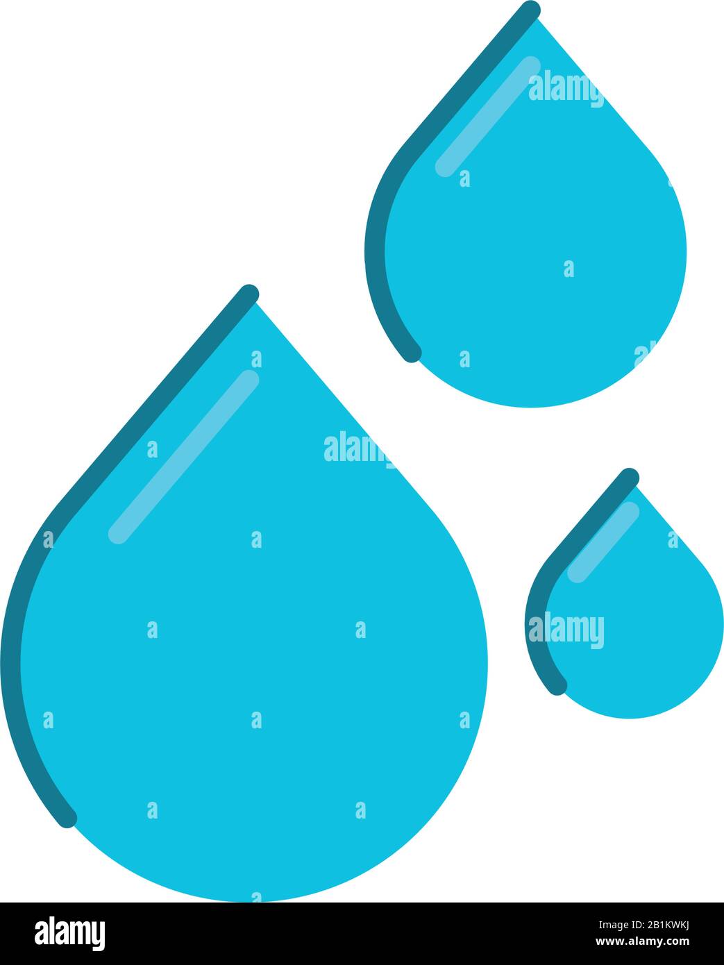 water drops icons over white background, flat style, vector ...
