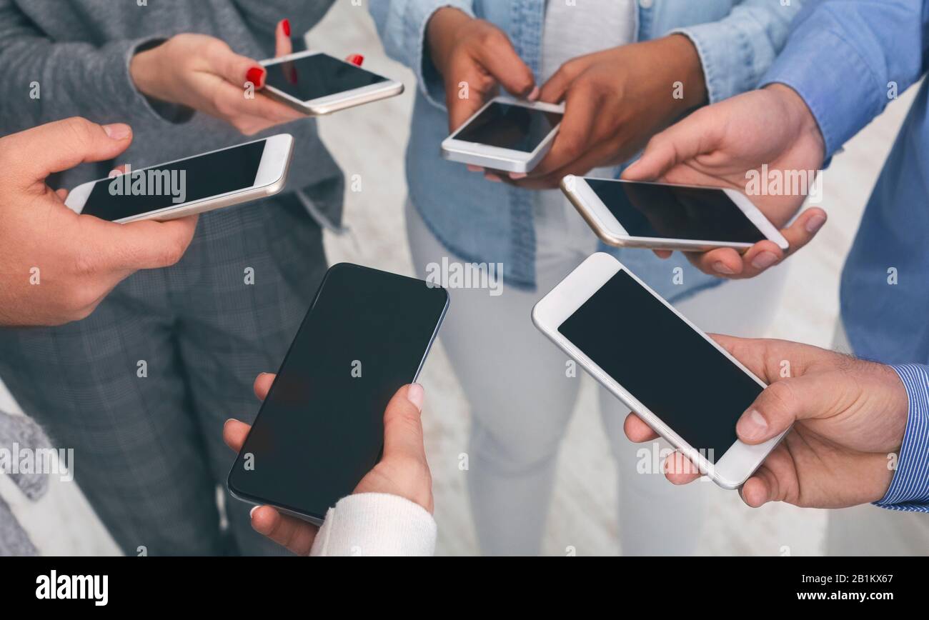 Crop unrecognizable multiethnic social hi-res stock photography and ...