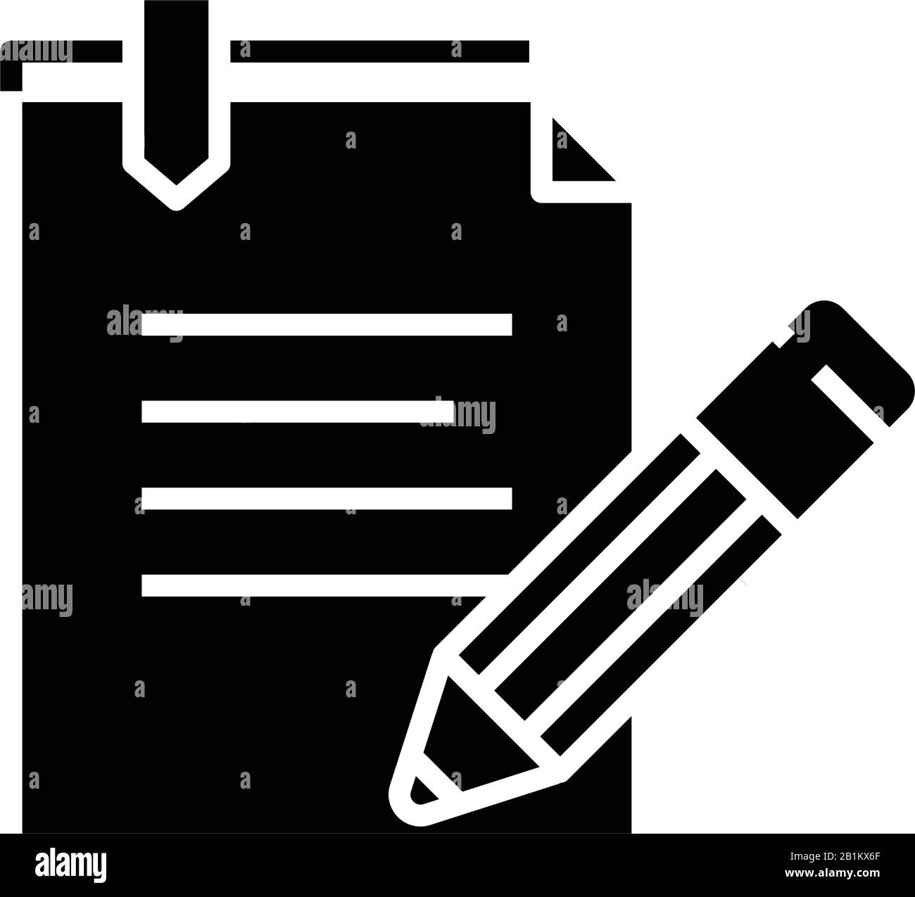 Business notes black icon, concept illustration, vector flat symbol ...