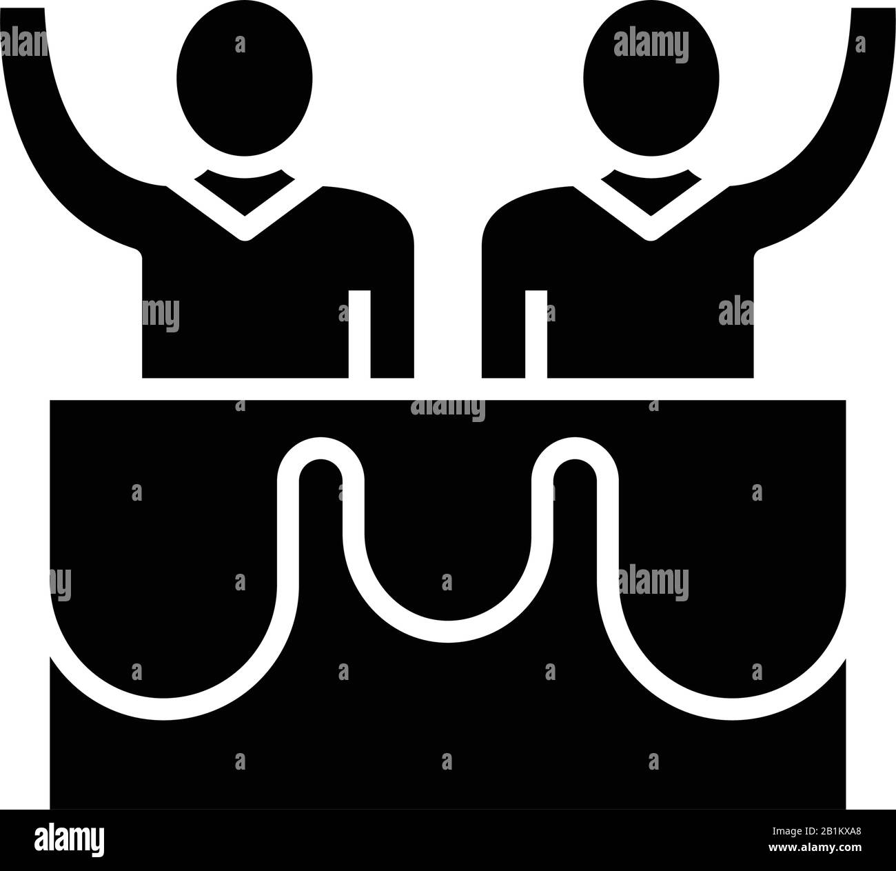 Business solutions black icon, concept illustration, vector flat symbol ...