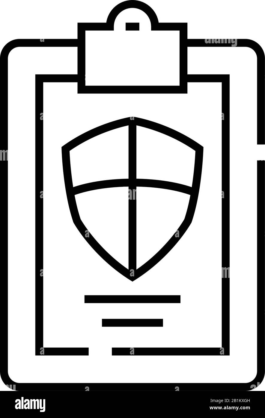 Guard test line icon, concept sign, outline vector illustration, linear ...