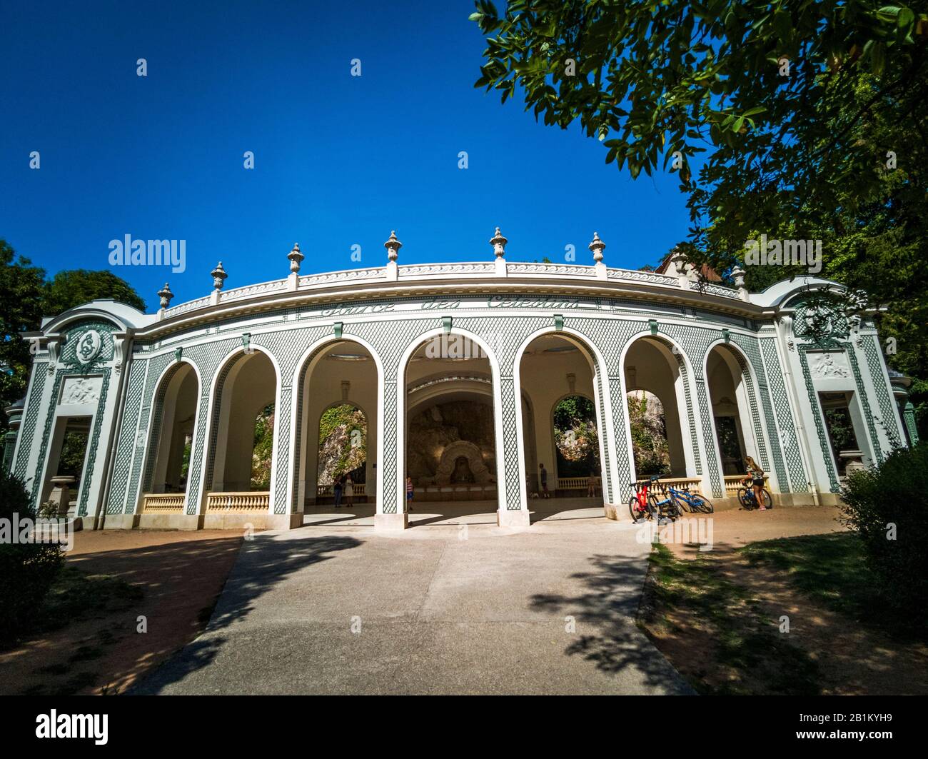 Vichy spa city. The Célesting spring (Source of Celestins), Allier ...