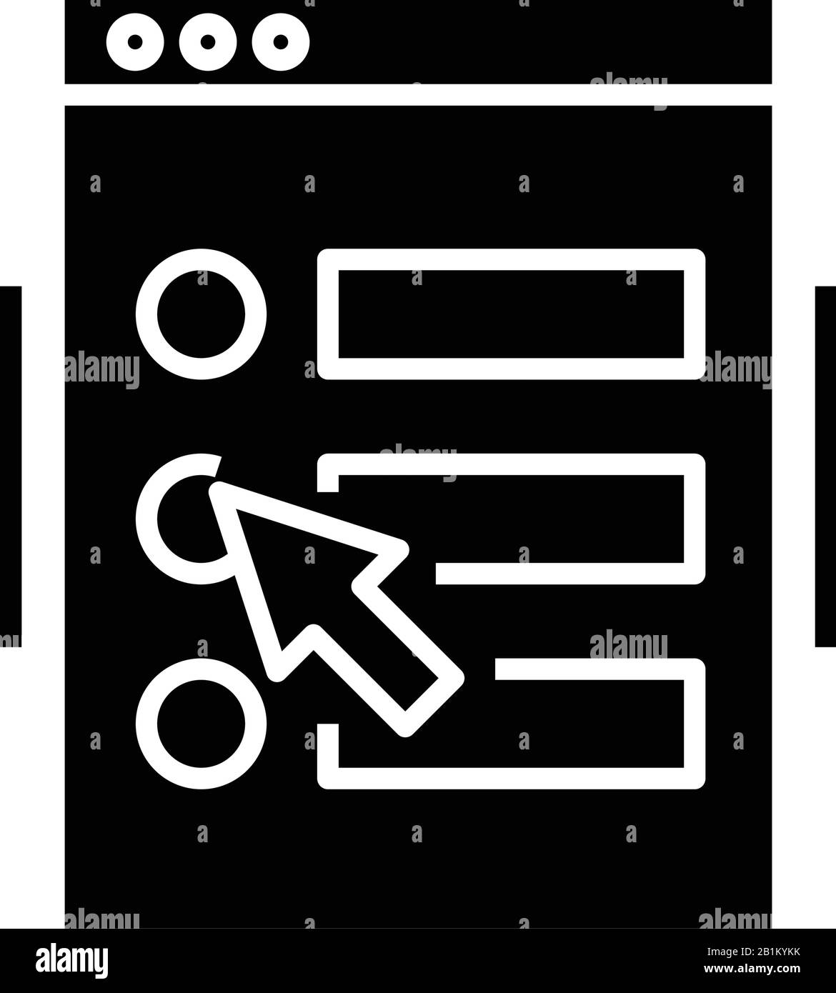 Choosing options black icon, concept illustration, vector flat symbol ...