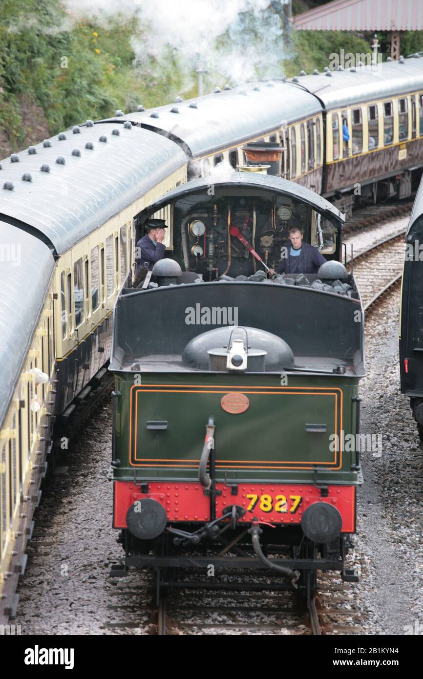 GWR 7800 "Manor" class locomotive, No. 7827 "Lydham Manor" running ...