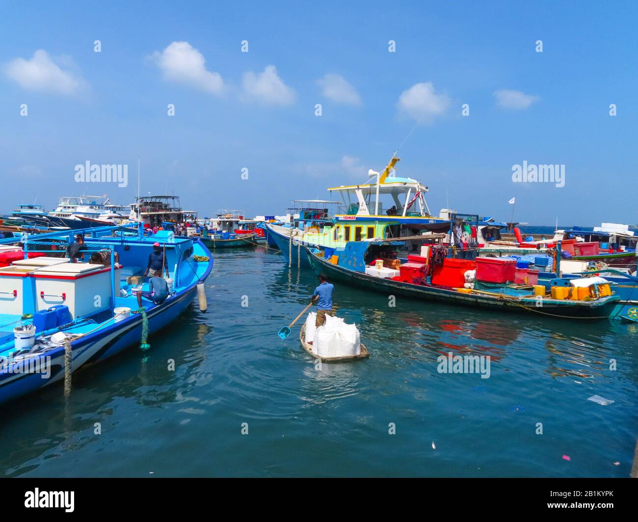 Boat jetty near the fish market in Male (Maldives Stock Photo - Alamy