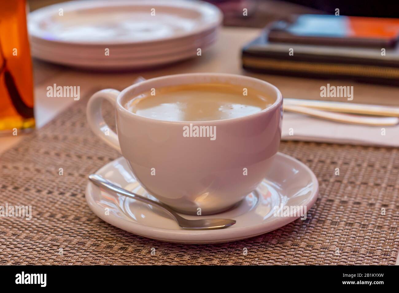 Cup of americano coffee, shallow focus Stock Photo - Alamy