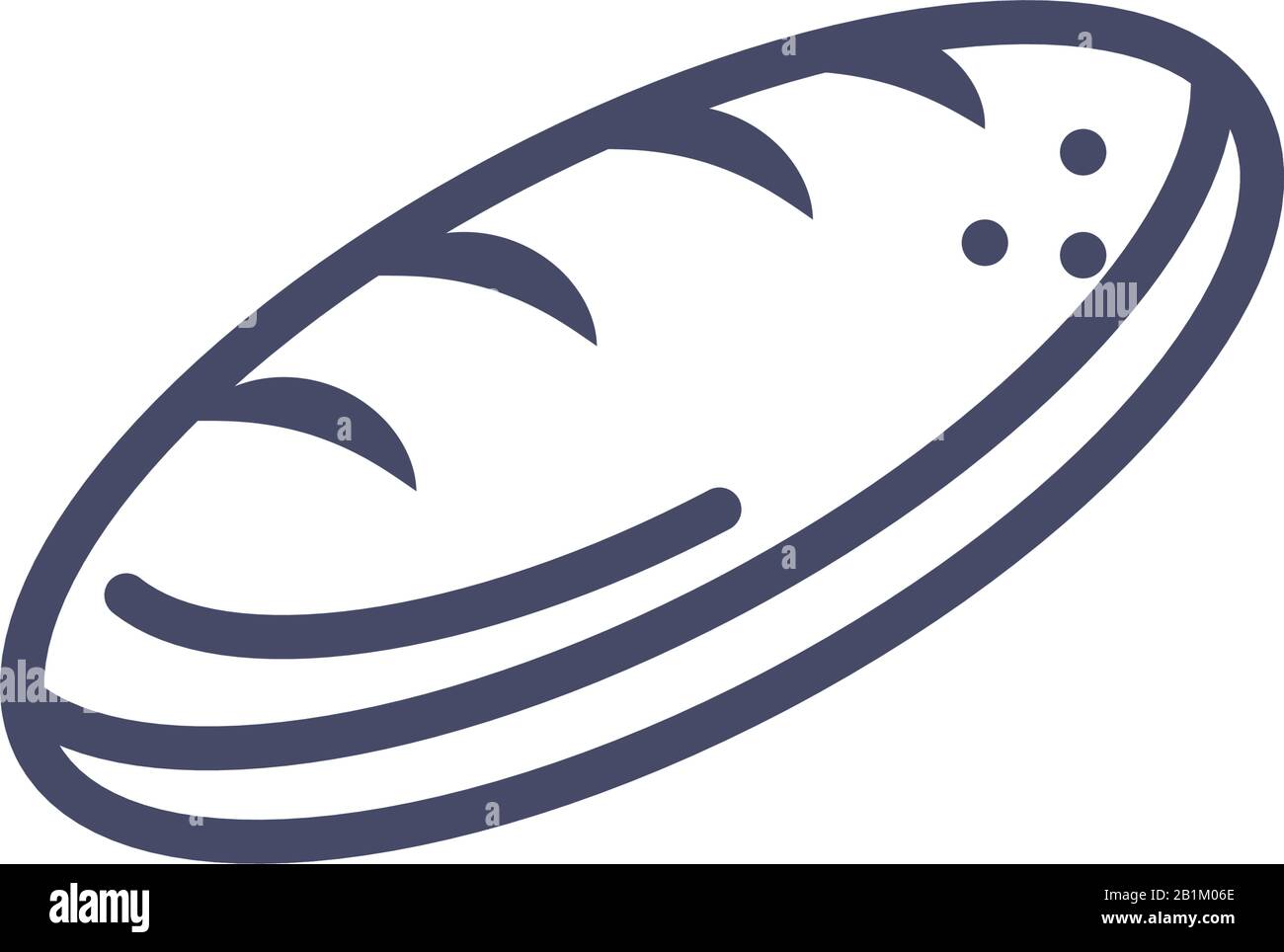 bread icon over white background, line style, vector illustration Stock ...