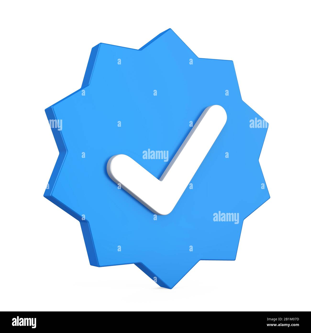 Verified Blue Check Mark Isolated Stock Photo - Alamy