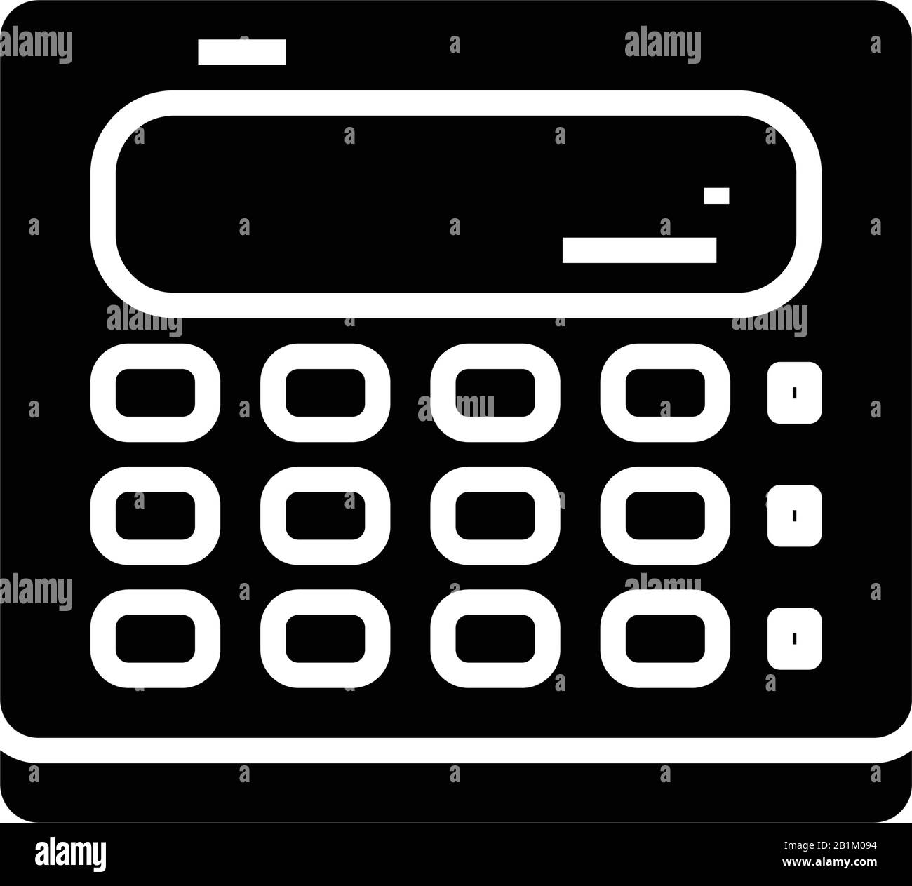 Calculating black icon, concept illustration, vector flat symbol, glyph ...