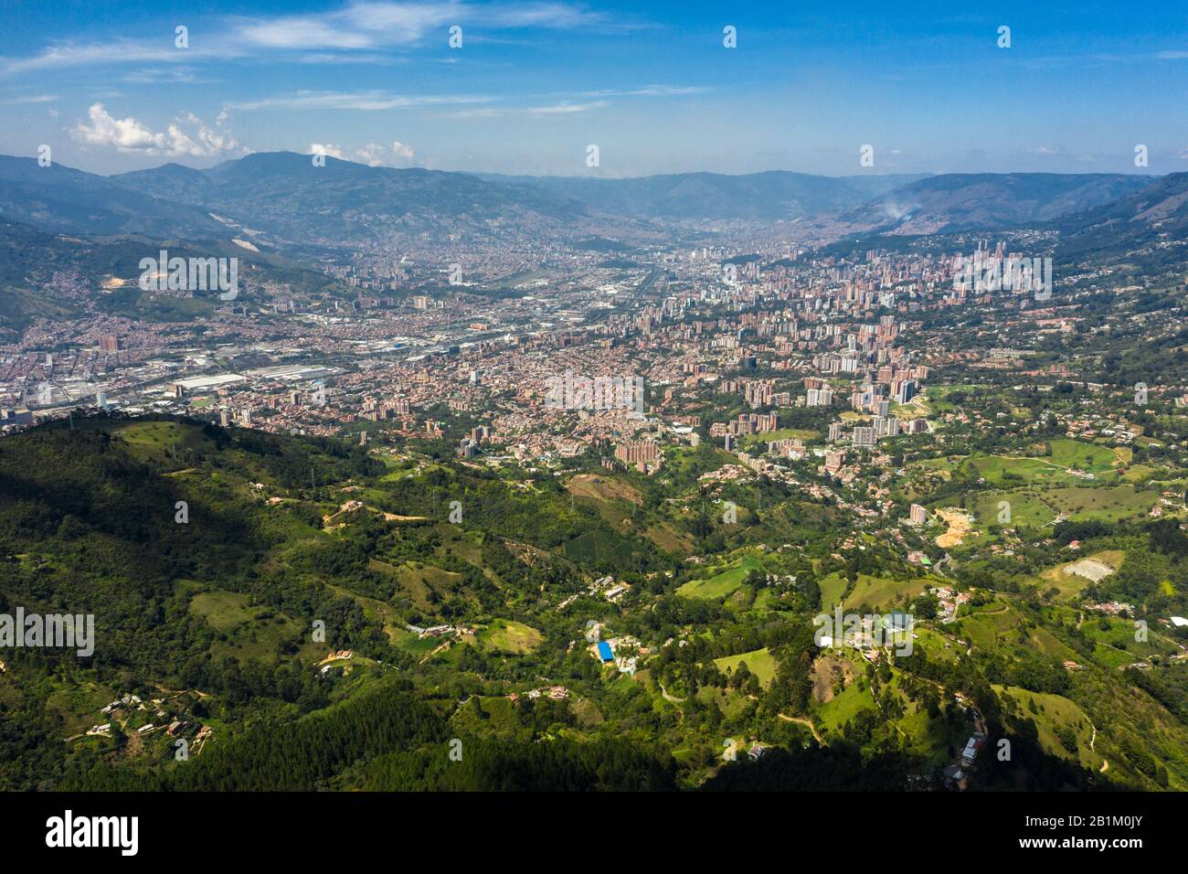 Aerial view of the landscape in Medellin, Colombia Stock Photo - Alamy