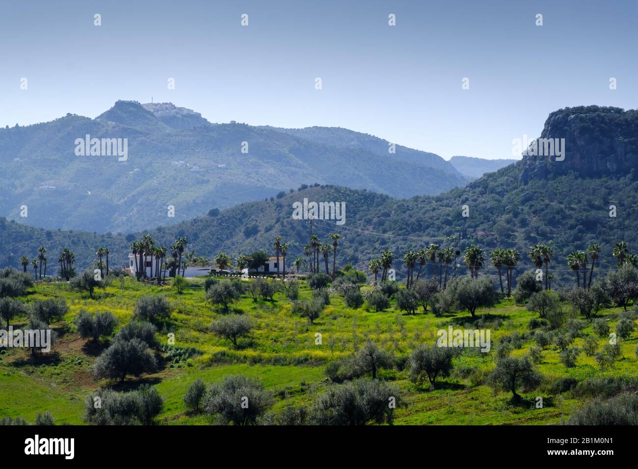 Landscape near La Molina and Los Romanes in the Axarquia region of ...