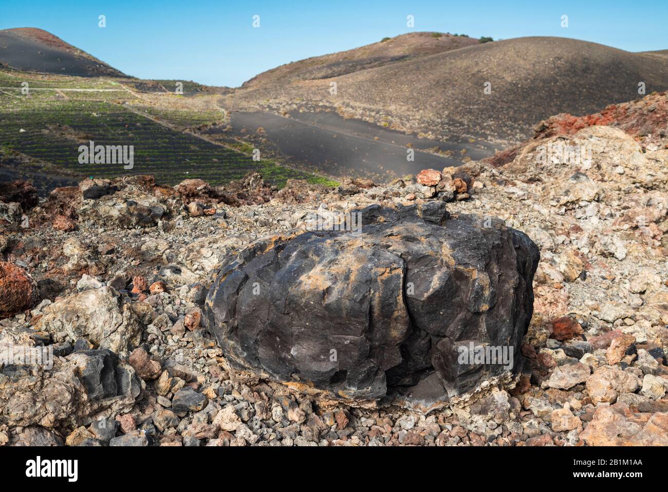 Large basaltic lava volcanic bomb from the 1971 explosive eruption of ...