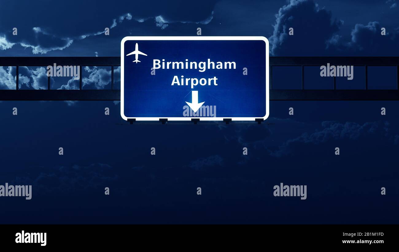 Birmingham road sign motorway hi-res stock photography and images - Alamy