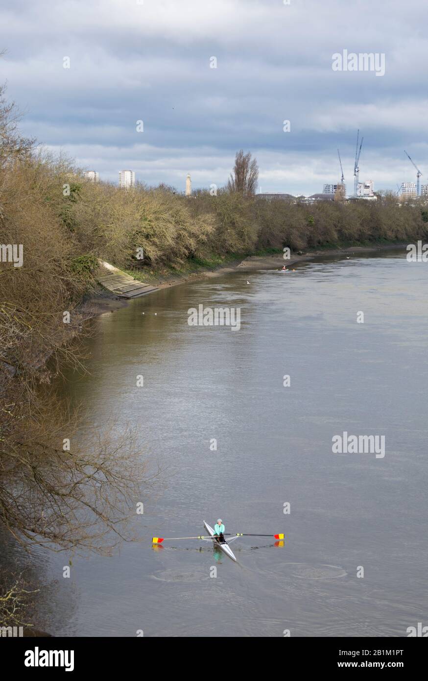 Lone female rower hi-res stock photography and images - Alamy